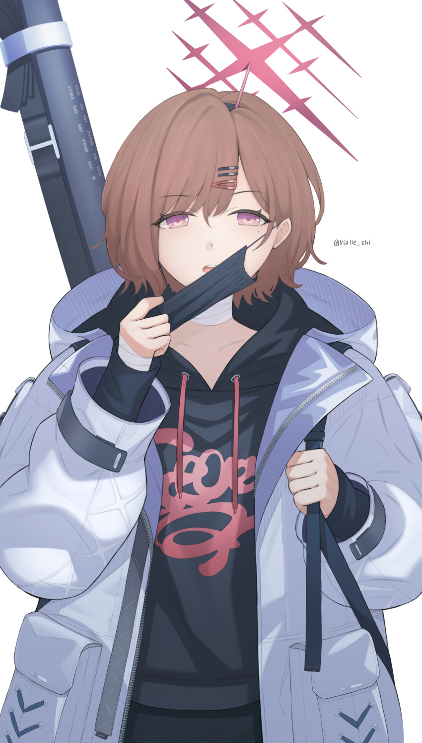 The Big ImageBoard (TBIB) - 1girl black hoodie black mask blue archive ...