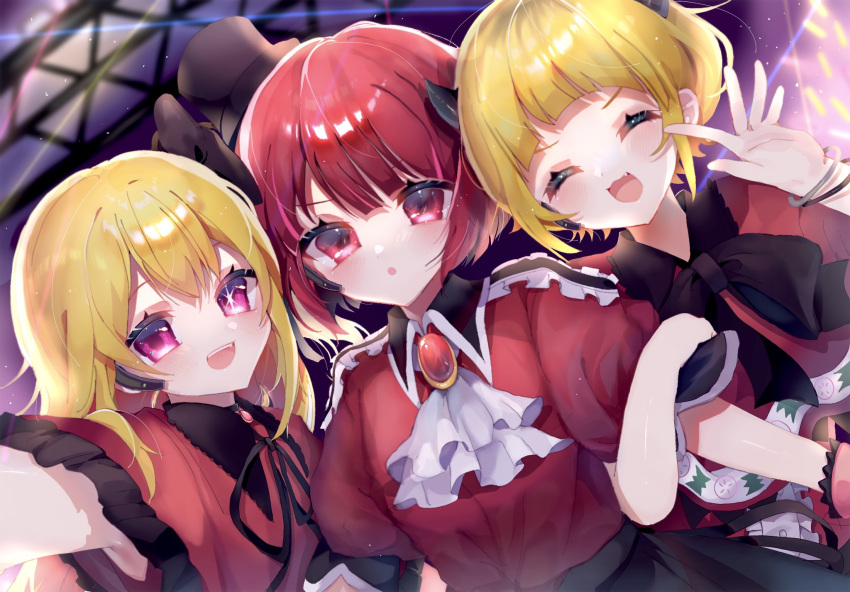 The Big ImageBoard (TBIB) - 3girls arima kana b-komachi (new) blonde hair blush bob cut closed ...