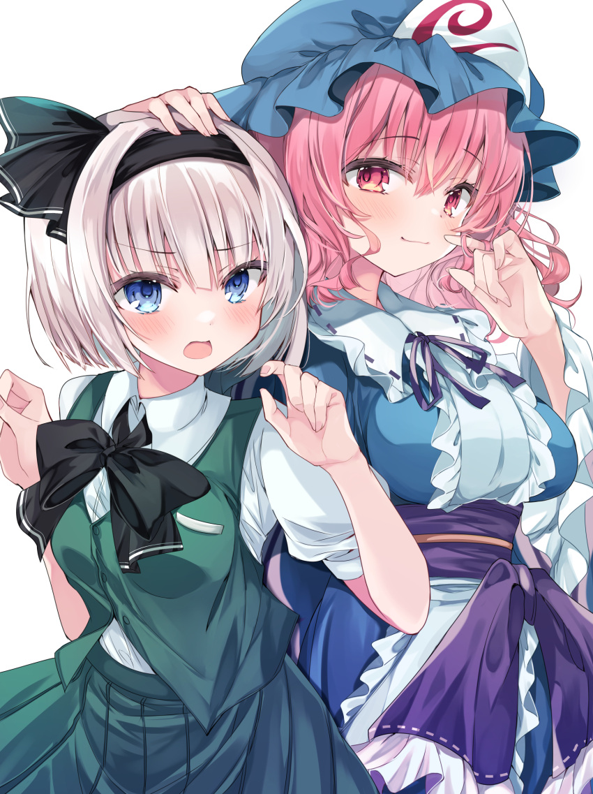The Big ImageBoard (TBIB) - 2girls black bow black bowtie black hairband blue dress blue eyes ...