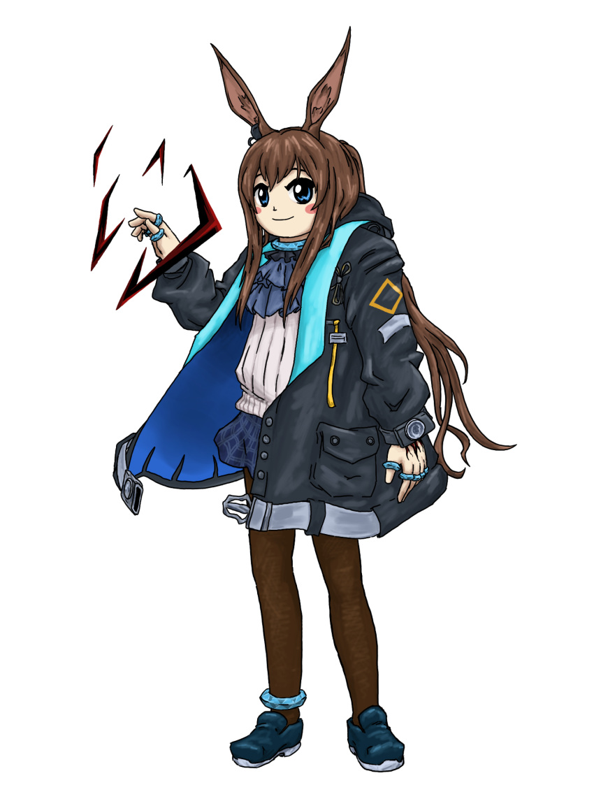 The Big ImageBoard (TBIB) - 1girl amiya (arknights) animal ears arknights ascot belt black ...