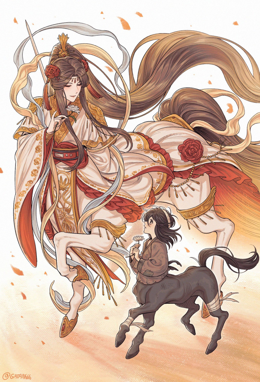 The Big ImageBoard (TBIB) - 2boys absurdly long hair aged down bandaged ...