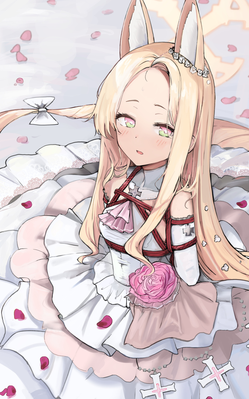 The Big ImageBoard (TBIB) - 1girl absurdres animal ears arms behind back ascot bare shoulders ...