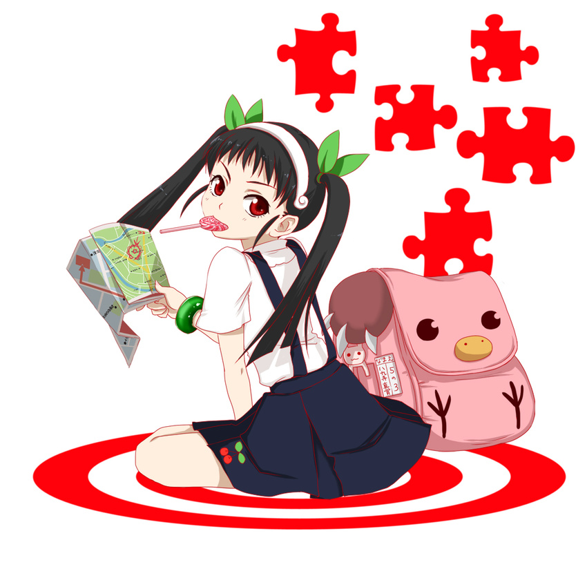 The Big Imageboard Tbib Backpack Bag Bakemonogatari Black Hair