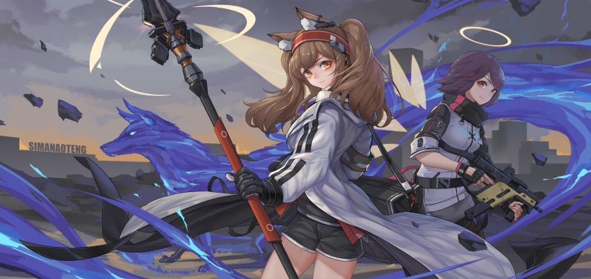 The Big ImageBoard (TBIB) - 2girls angel angelina (arknights) animal ...