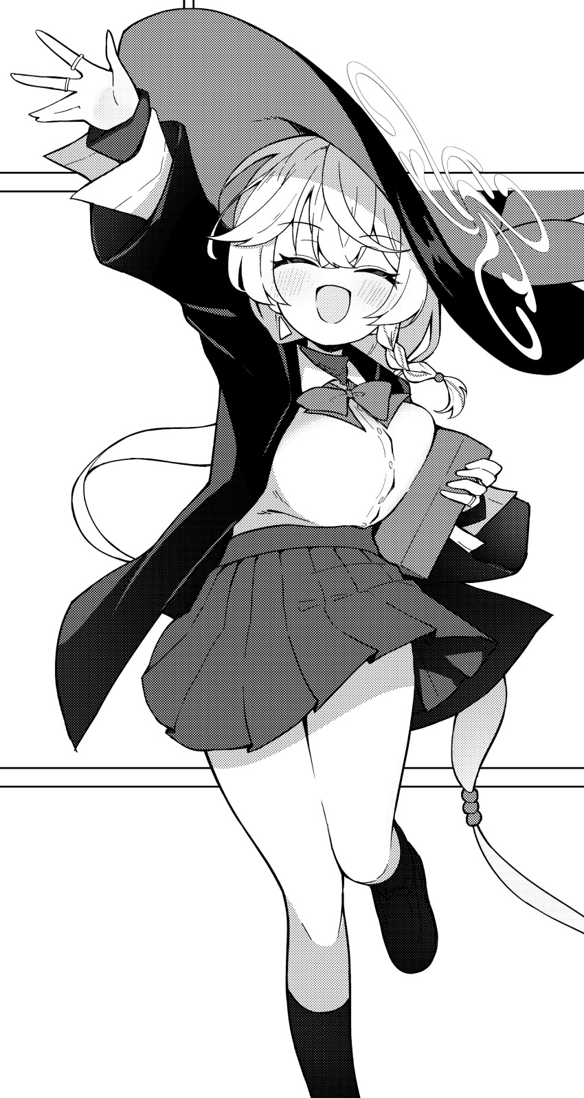 The Big ImageBoard (TBIB) - 1girl :d ^ ^ absurdres black jacket blue archive blush book bow ...