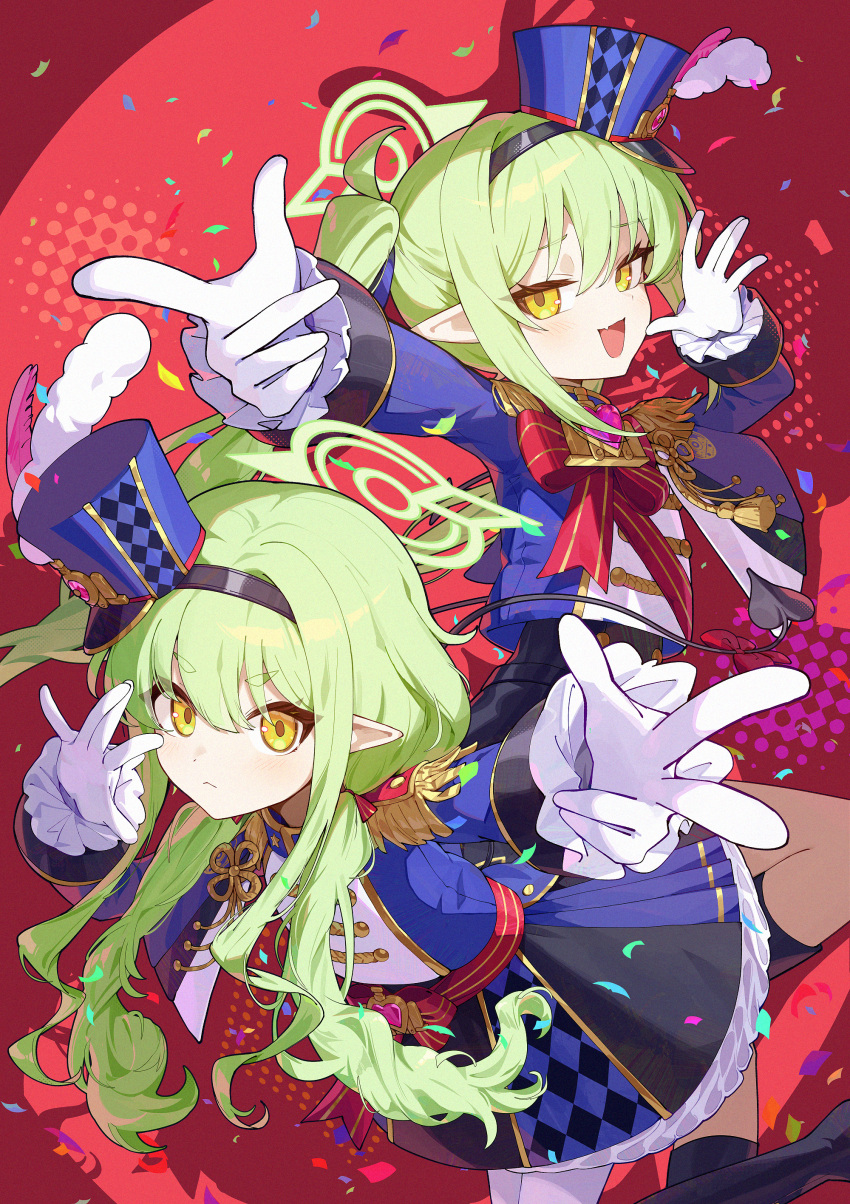 The Big ImageBoard (TBIB) - 2girls absurdres alternate hairstyle black boots black skirt blue ...