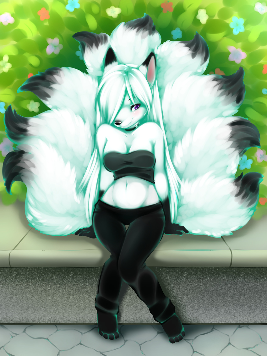 The Big ImageBoard (TBIB) - 3:4 4 toes anthro arctic fox barefoot big breasts biped black nose ...