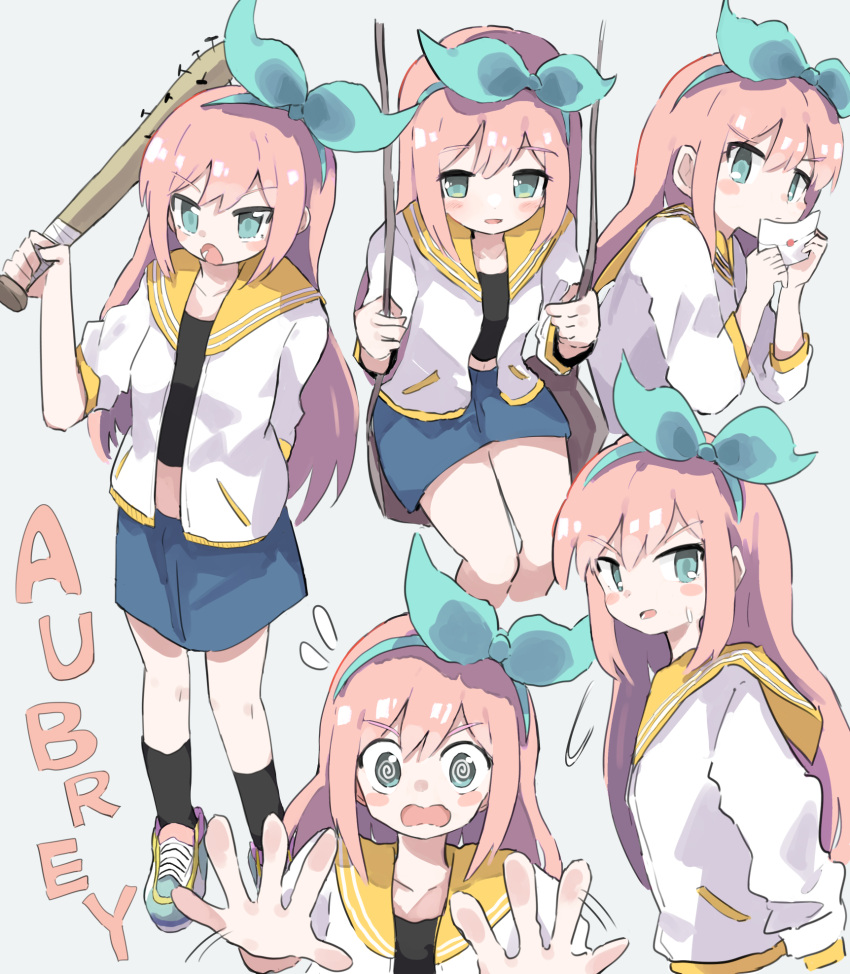 The Big ImageBoard (TBIB) - 1girl @ @ aubrey (faraway) (omori) aubrey (omori) azana baseball bat ...