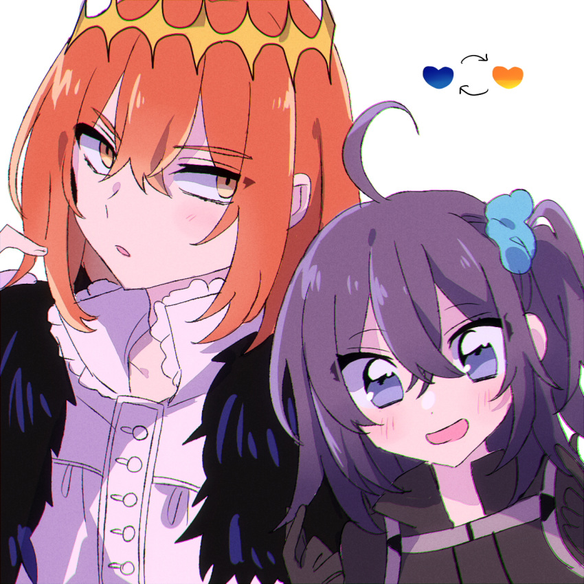 The Big ImageBoard (TBIB) - 1boy 1girl :d :o ahoge black hair blue eyes ...