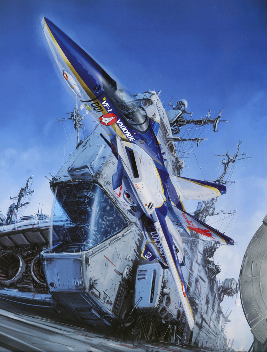 The Big ImageBoard (TBIB) - 1980s (style) absurdres aircraft airplane choujikuu yousai macross ...