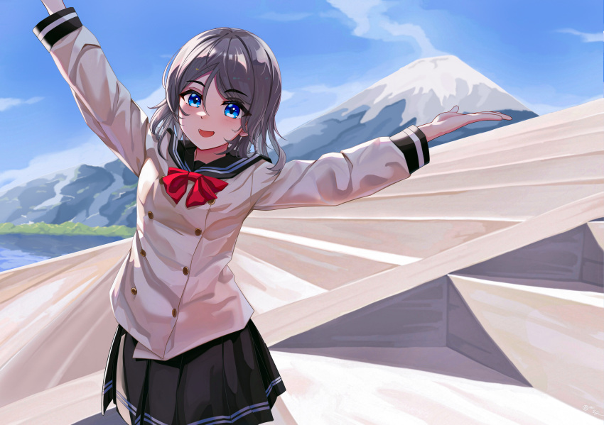 The Big Imageboard Tbib 1girl Absurdres Blue Eyes Blush Brown Hair