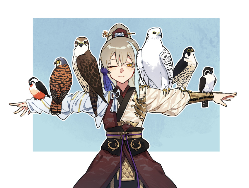 The Big ImageBoard (TBIB) - 1boy animal on arm animal on shoulder ...