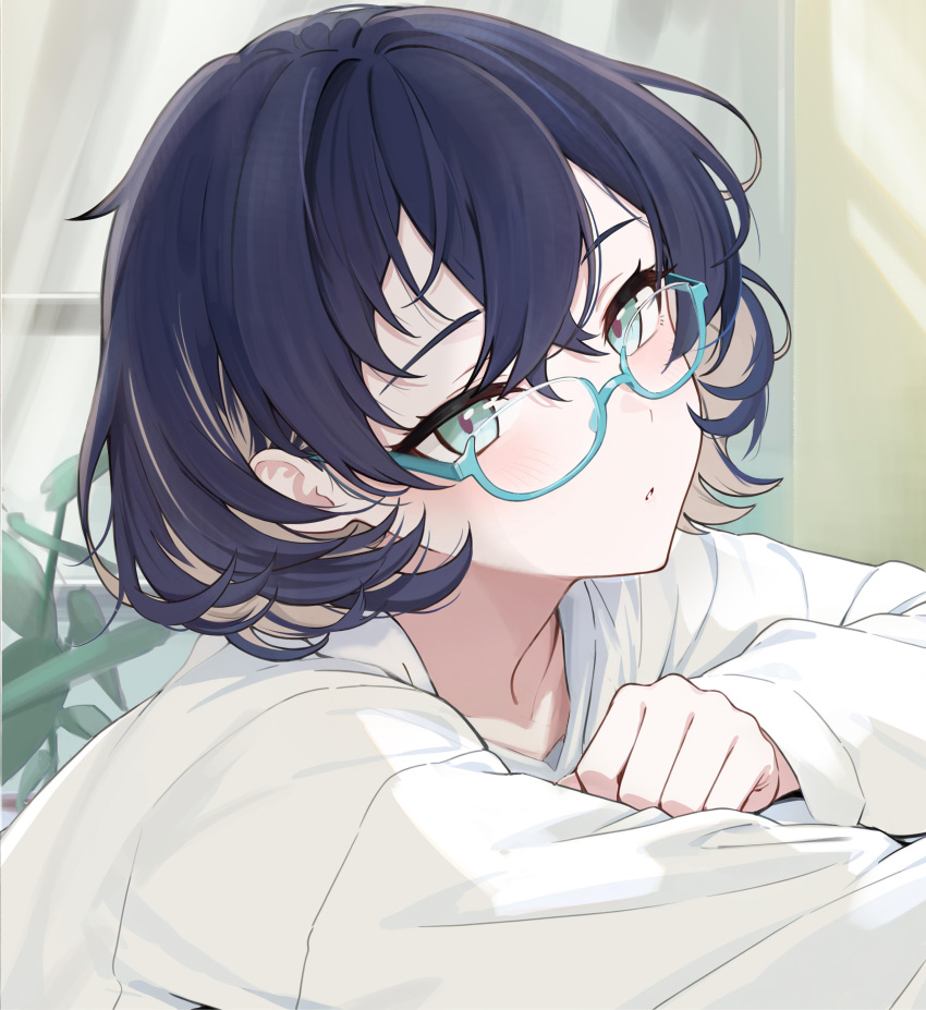 The Big ImageBoard (TBIB) - 1girl absurdres black hair blue-framed eyewear blue archive blush ...