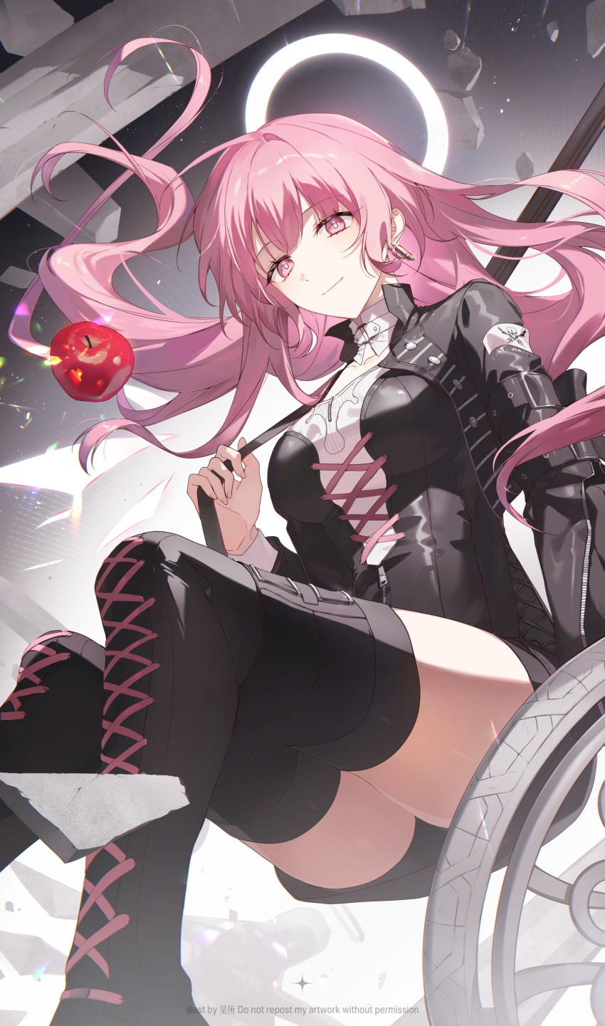 The Big ImageBoard (TBIB) - 1girl absurdres apple arknights black boots ...