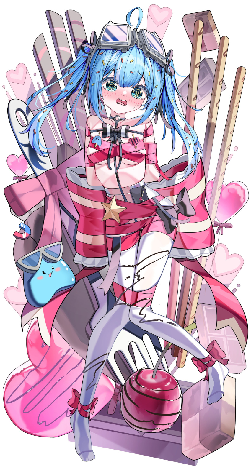 The Big ImageBoard (TBIB) - 1girl @ @ absurdres ahoge ankle bow aqua ...