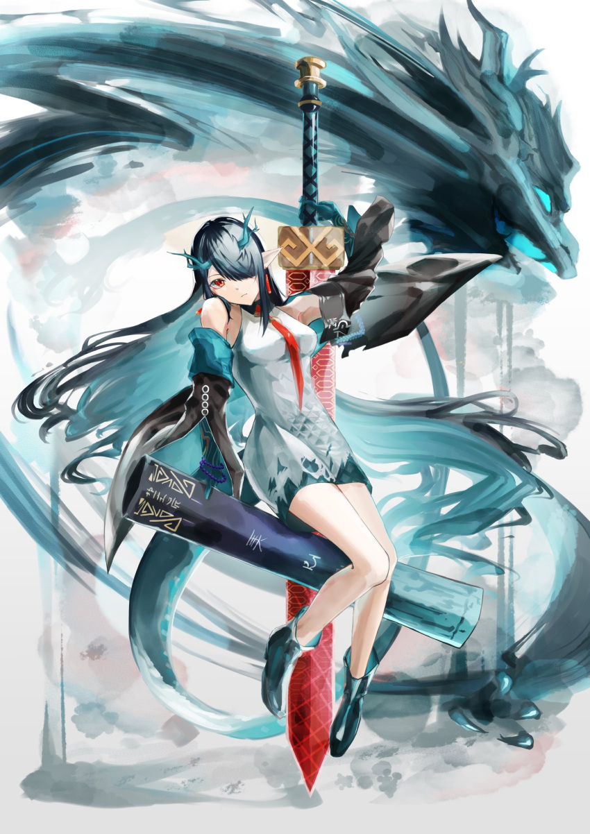 The Big ImageBoard (TBIB) - 1girl arknights black hair colored skin ...