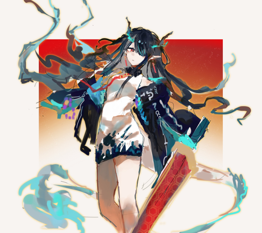 The Big ImageBoard (TBIB) - 1girl absurdres arknights black hair dragon ...