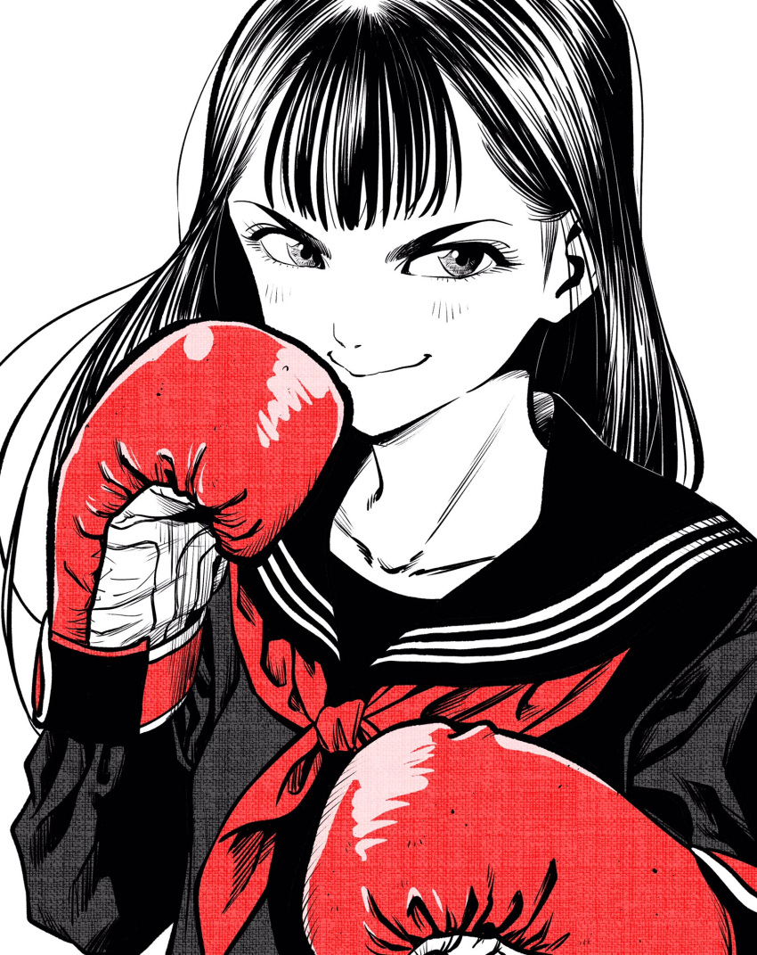 The Big ImageBoard (TBIB) - 1girl boxing gloves collarbone commentary ...