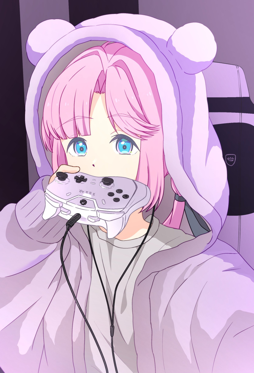 The Big ImageBoard (TBIB) - 1girl absurdres animal hood anyoji hime bear hood black ribbon blue ...