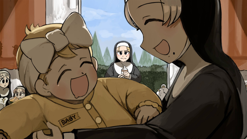 The Big ImageBoard (TBIB) - 5girls :d aged down baby baby bottle bird ...