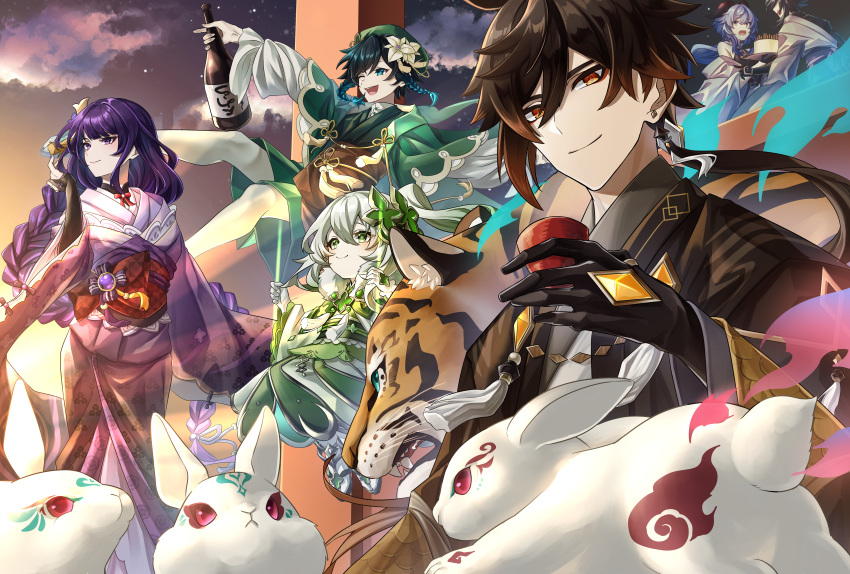 The Big ImageBoard (TBIB) - 3boys 3girls absurdres alternate costume ...