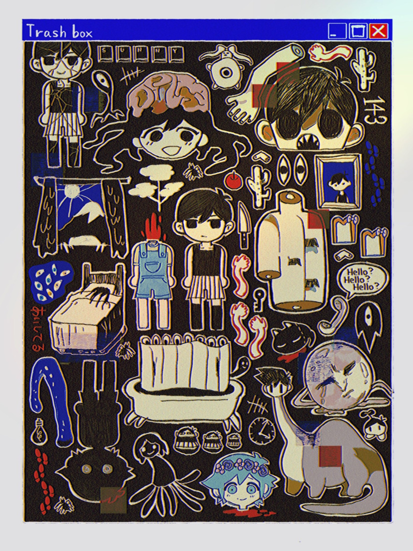 The Big ImageBoard (TBIB) - 1girl 2boys basil (headspace) (omori) basil ...