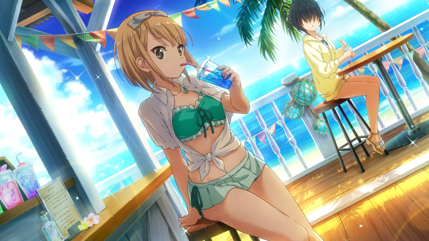The Big ImageBoard (TBIB) - 22/7 22/7 ongaku no jikan 2girls beach beach house bikini blonde ...