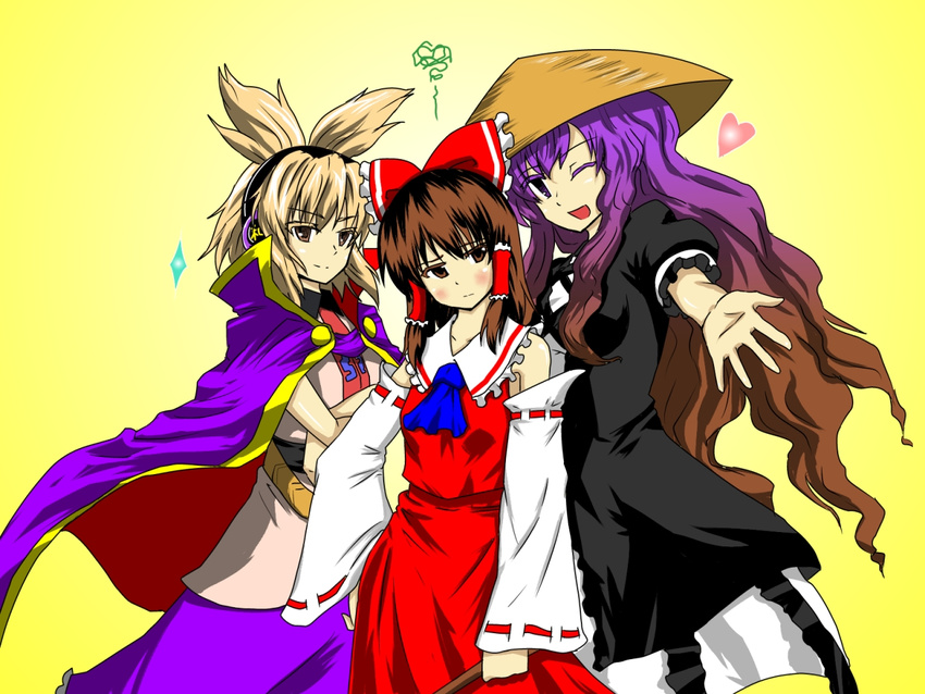 The Big ImageBoard (TBIB) - 3girls ajirogasa ascot belt blush bow brown ...