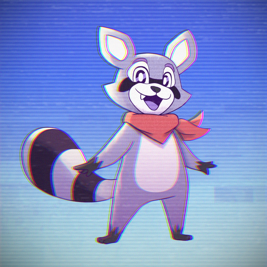 The Big Imageboard Tbib Anthro Bandanna Big Tail Crt Effect Hi Res