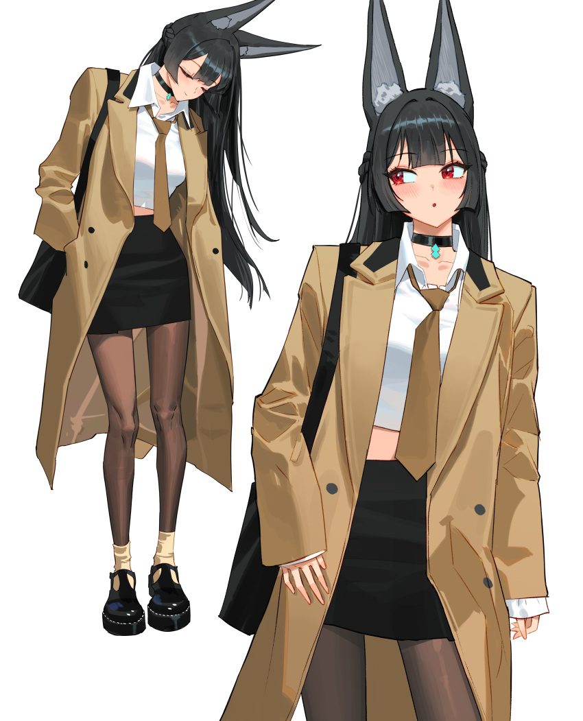 The Big ImageBoard (TBIB) - 1girl absurdres alternate costume animal ear fluff animal ears black ...