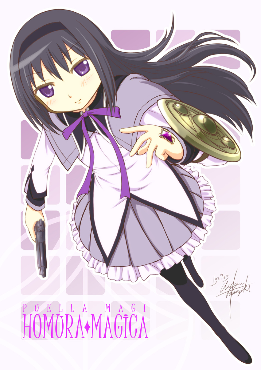 The Big Imageboard Tbib Akemi Homura Black Hair Gun Hairband