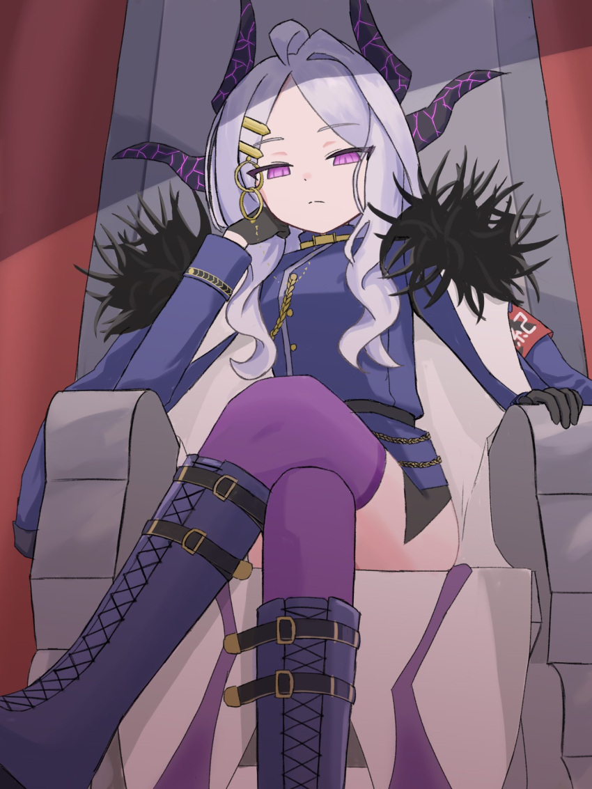 The Big ImageBoard (TBIB) - 1girl ahoge armband asatsuyoidesu black ...