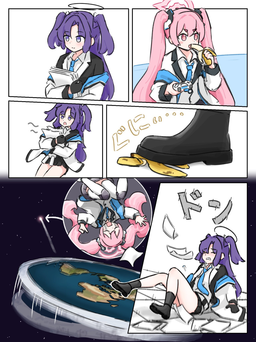 The Big ImageBoard (TBIB) - 2girls banana banana peel black gloves ...