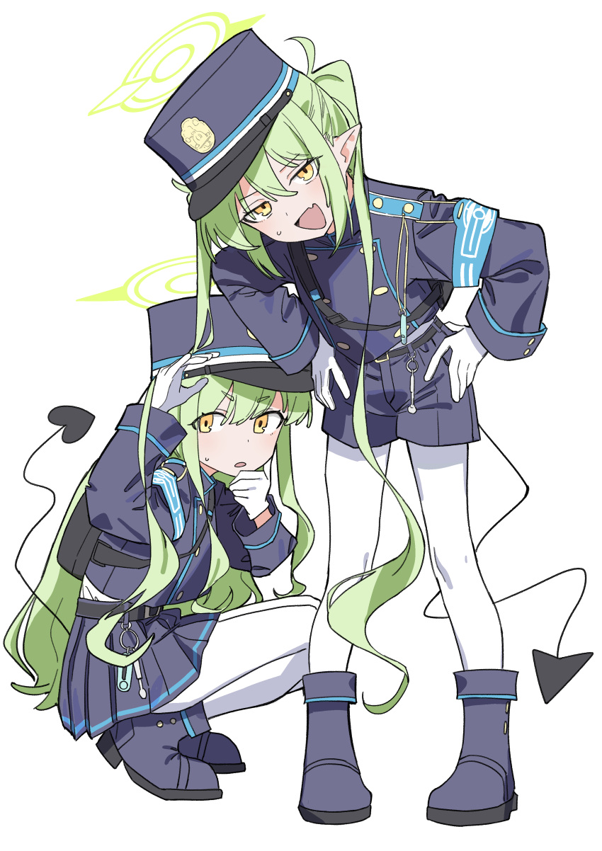 The Big ImageBoard (TBIB) - 2girls absurdres arm up armband belt black ...