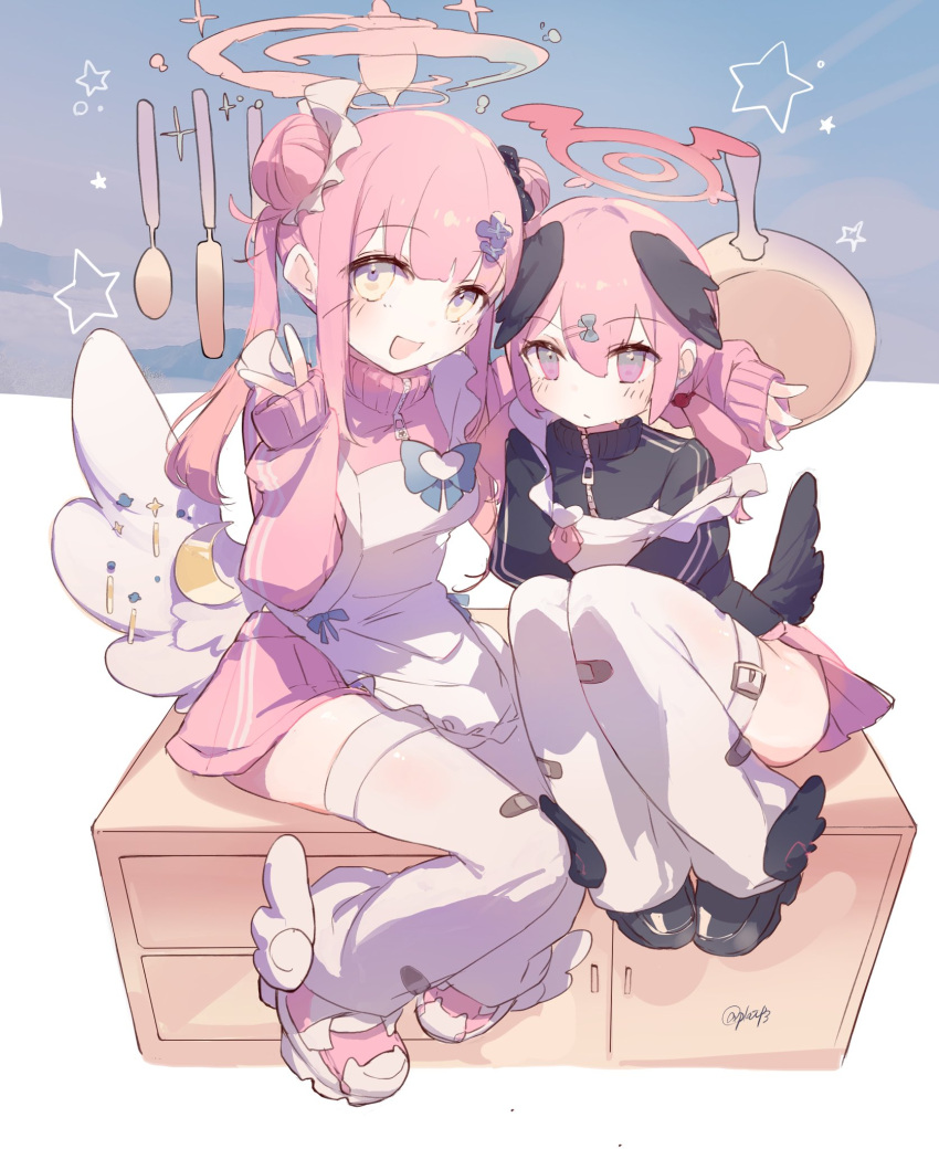 The Big ImageBoard (TBIB) - 2girls alternate costume apron bandaid ...