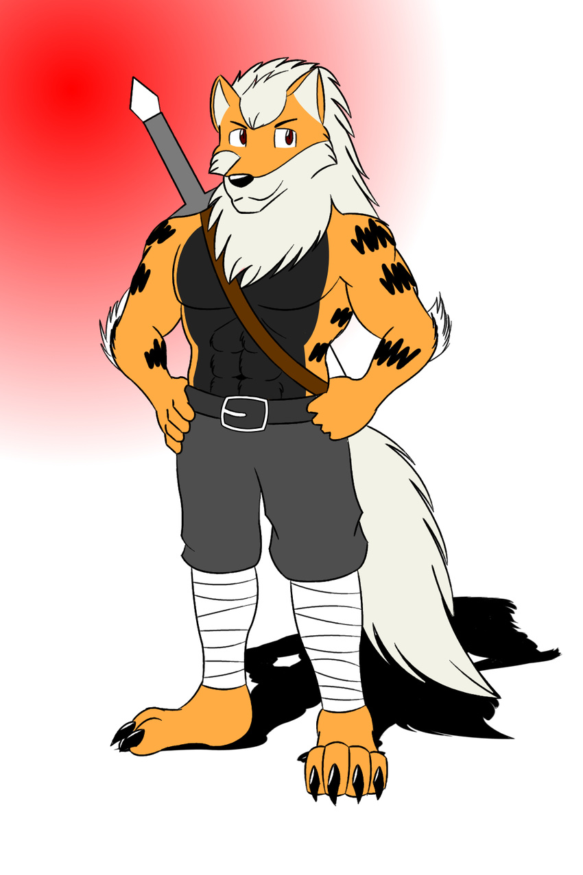 The Big ImageBoard (TBIB) - abs anthro anthrofied arcanine black nose canid canine claws ...