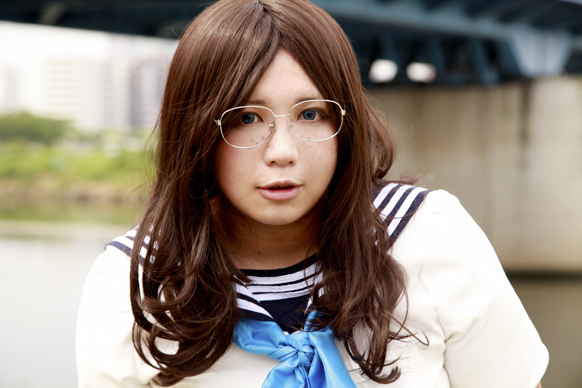 The Big ImageBoard (TBIB) - 1girl asian blue eyes breasts brown hair chouzuki maryou cleavage ...