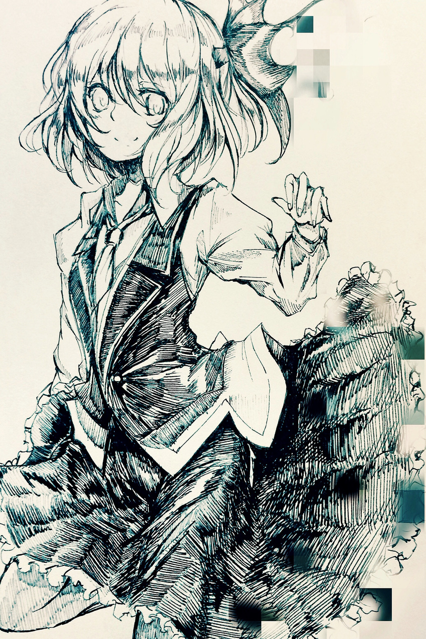 The Big ImageBoard (TBIB) - absurdres bad id bad pixiv id highres monochrome rumia smile solo ...