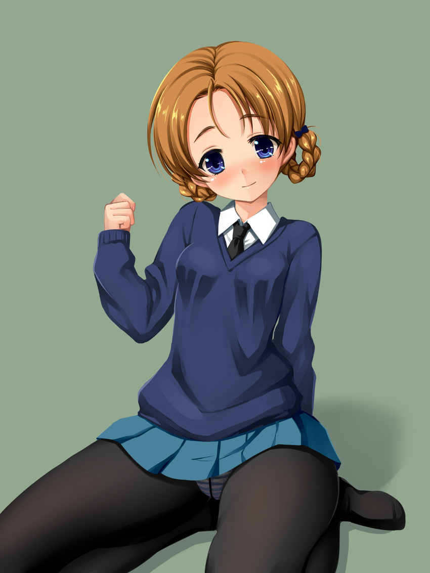 The Big Imageboard Tbib Black Legwear Blue Eyes Blush Braid Breasts