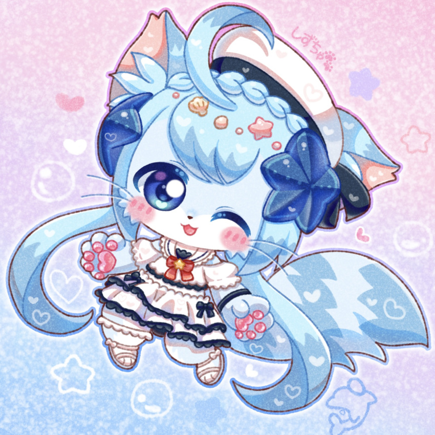 The Big ImageBoard (TBIB) - 1girl :3 ahoge akurara (cat busters) animal ...