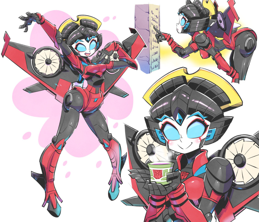 The Big Imageboard Tbib 1girl Autobot Bent Over Blue Eyes Chibi