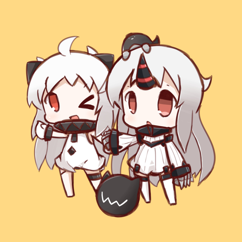 The Big ImageBoard (TBIB) - 2girls abyssal ship aged down chibi chibi ...