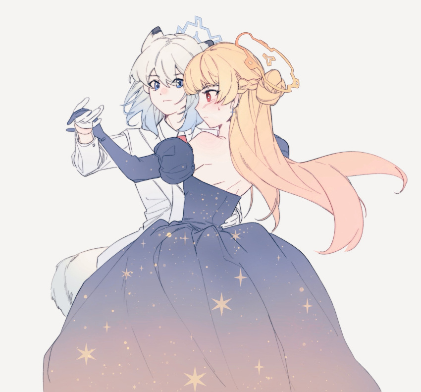 The Big ImageBoard (TBIB) - 2girls blonde hair blue archive blue dress blush carnivalaki dress ...