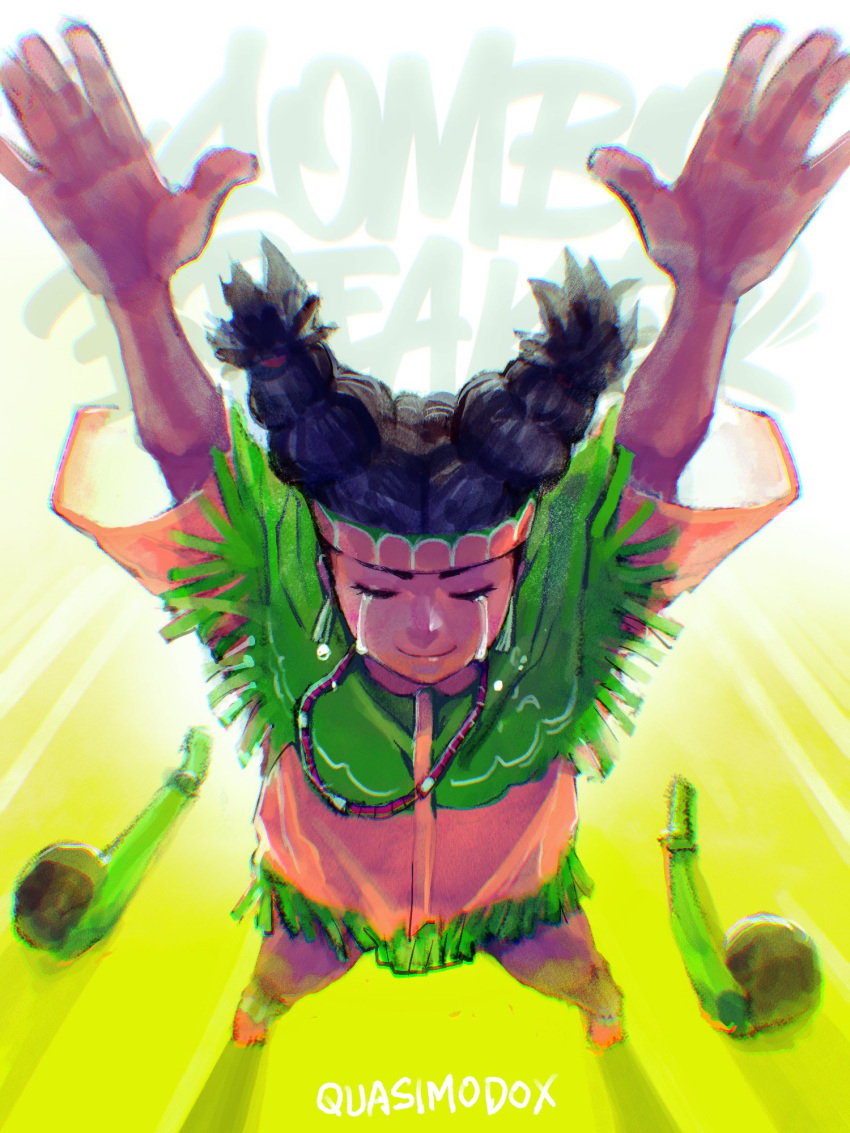 The Big ImageBoard (TBIB) - 1girl arms up black hair closed eyes club ...