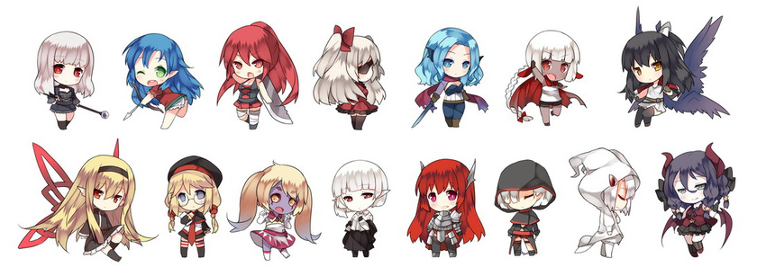 The Big ImageBoard (TBIB) - 6+girls black hair blonde hair blue eyes blue hair borrowed ...