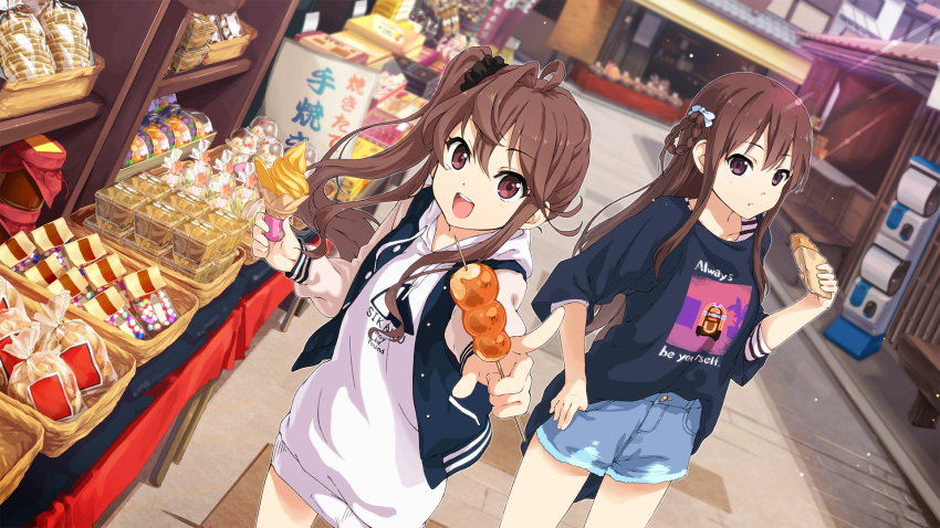 The Big ImageBoard (TBIB) - 22/7 22/7 ongaku no jikan 2girls black skirt blue shorts braid ...