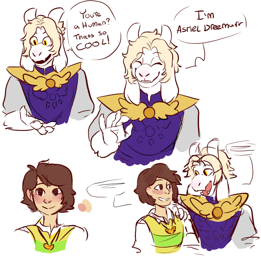 The Big ImageBoard (TBIB) - adult asriel dreemurr asriel dreemurr blonde hair caprine frisk hair ...