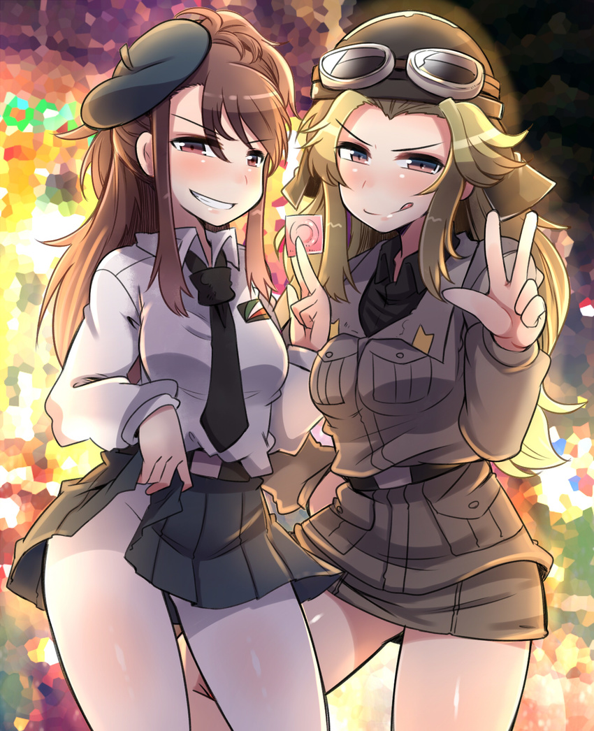 The Big ImageBoard (TBIB) - 2girls :q amagaeru (hylathewet) amaretto (girls und panzer) anzio ...