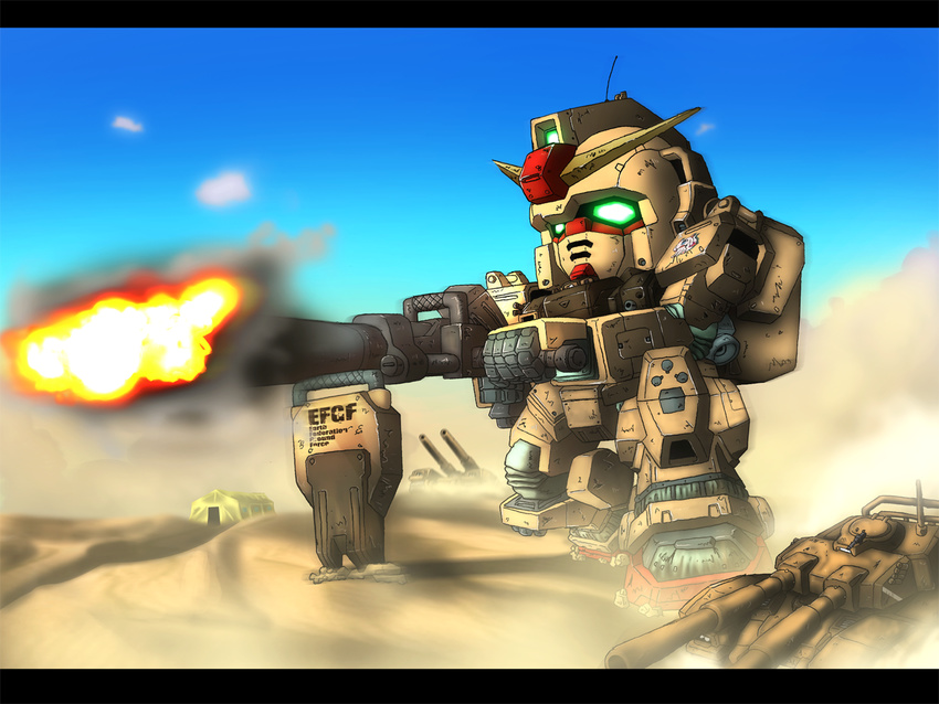 The Big ImageBoard (TBIB) - africa cannon chibi firing ground gundam ...