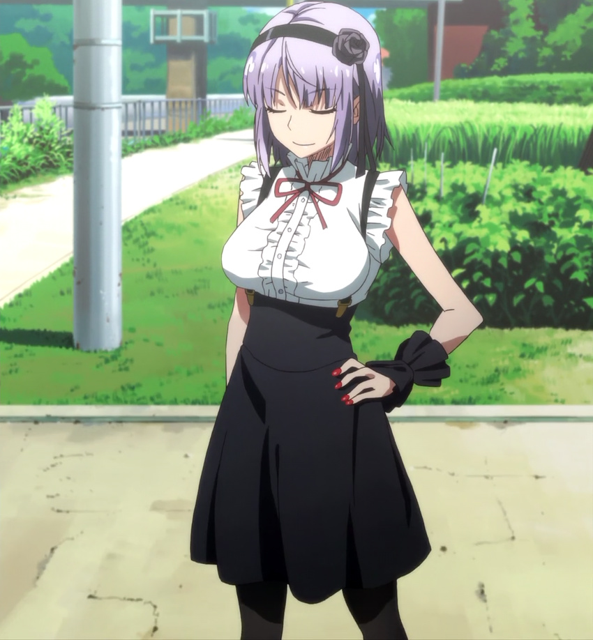 The Big Imageboard Tbib 1girl Breasts Dagashi Kashi Eyes Closed 4961